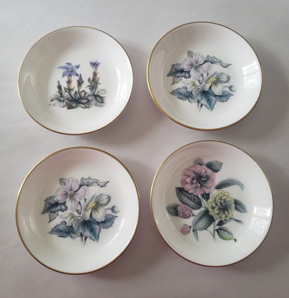 Set Royal Worcester WOODLAND Bone China Coasters Or Butter Pats England ...