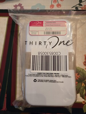 Thirty-One Bento Box in Coral Colorblock - New in Package | eBay