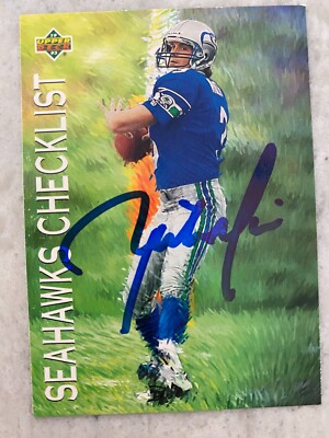 Rick Mirer signed SEATTLE SEAHAWKS card | eBay