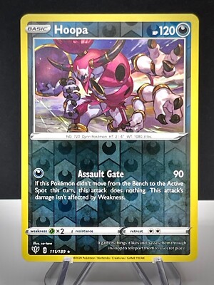 Pokémon TCG Hoopa Darkness Ablaze 111/189 Reverse Holo Holo Rare | eBay