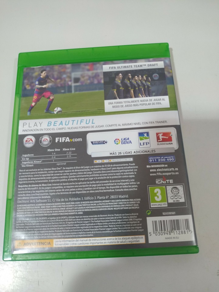 FIFA 16 EA SPORTS Messi - Gioco Xbox One Edizione Spagna PAL | eBay