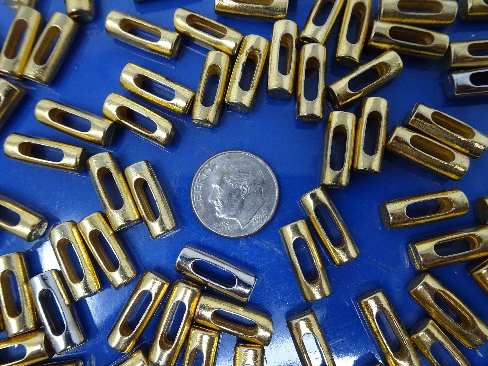 Vintage Gold 1-Hole Cylindrical Buttons 15mm Lot of 6 A224-1 | eBay