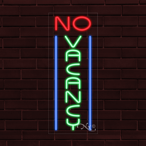 NEW "NO VACANCY" w/BORDER VERTICAL 30x12x1 INCH LED FLEX INDOOR SIGN ...