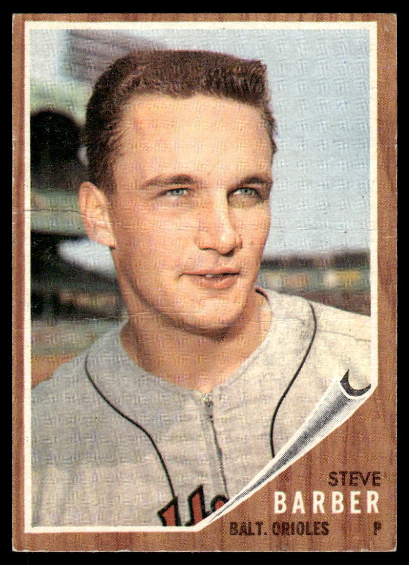 1962 Topps Steve Barber #355 Baltimore Orioles Baseball Card | eBay
