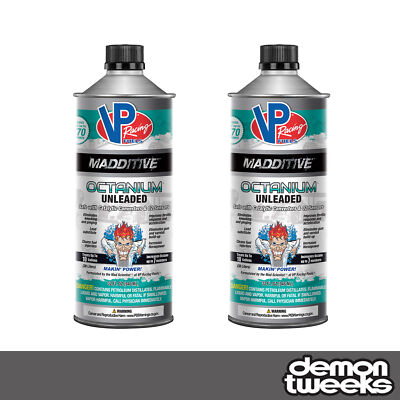 2 x VP Racing Madditive Octanium Unleaded Petrol Octane Booster - 32oz ...