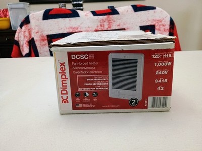 NEW Dimplex Fan Forced Electric Heater 1000 Watts 240 Volts Model ...