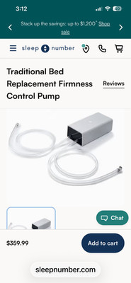 sleep number firmness advanced dual air firmness pump | eBay