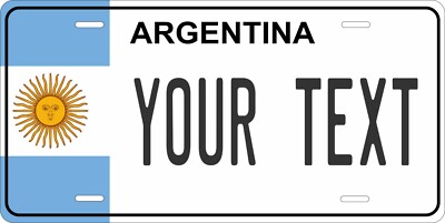 Argentina Flag 2 License Plate Personalized Car Auto Bike Motorcycle ...