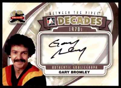 2011-12 GOALIEGRAPH GARY BROMLEY AUTO VANCOUVER CANUCKS #A-GB | eBay