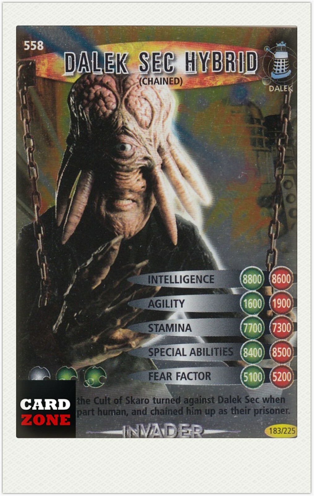 2006 DOCTOR WHO BATTLES IN TIME TRADING CARD GAME RARE ISSUE CARD R-558 ...