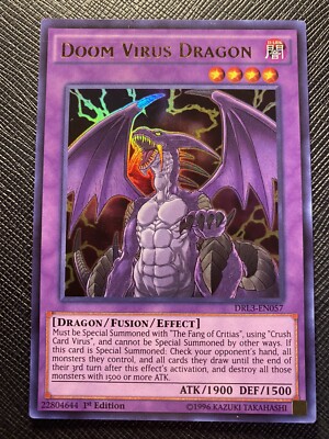DOOM VIRUS DRAGON - DRL3-EN057 - YU-GI-OH CARD - ULTRA - TCG - 1ST ED ...