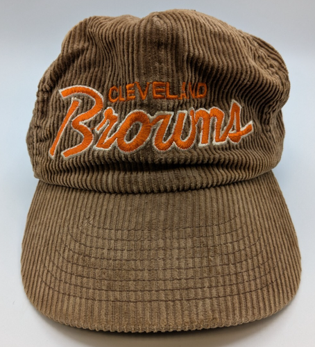 Cleveland Browns Hat Cap Sports Specialties Script Corduroy Vintage 80s ...