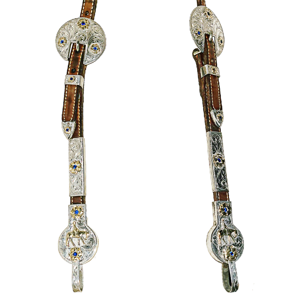 Carlos Silversmith Roseville Sterling Silver Bit Clips Pleasure Horse ...