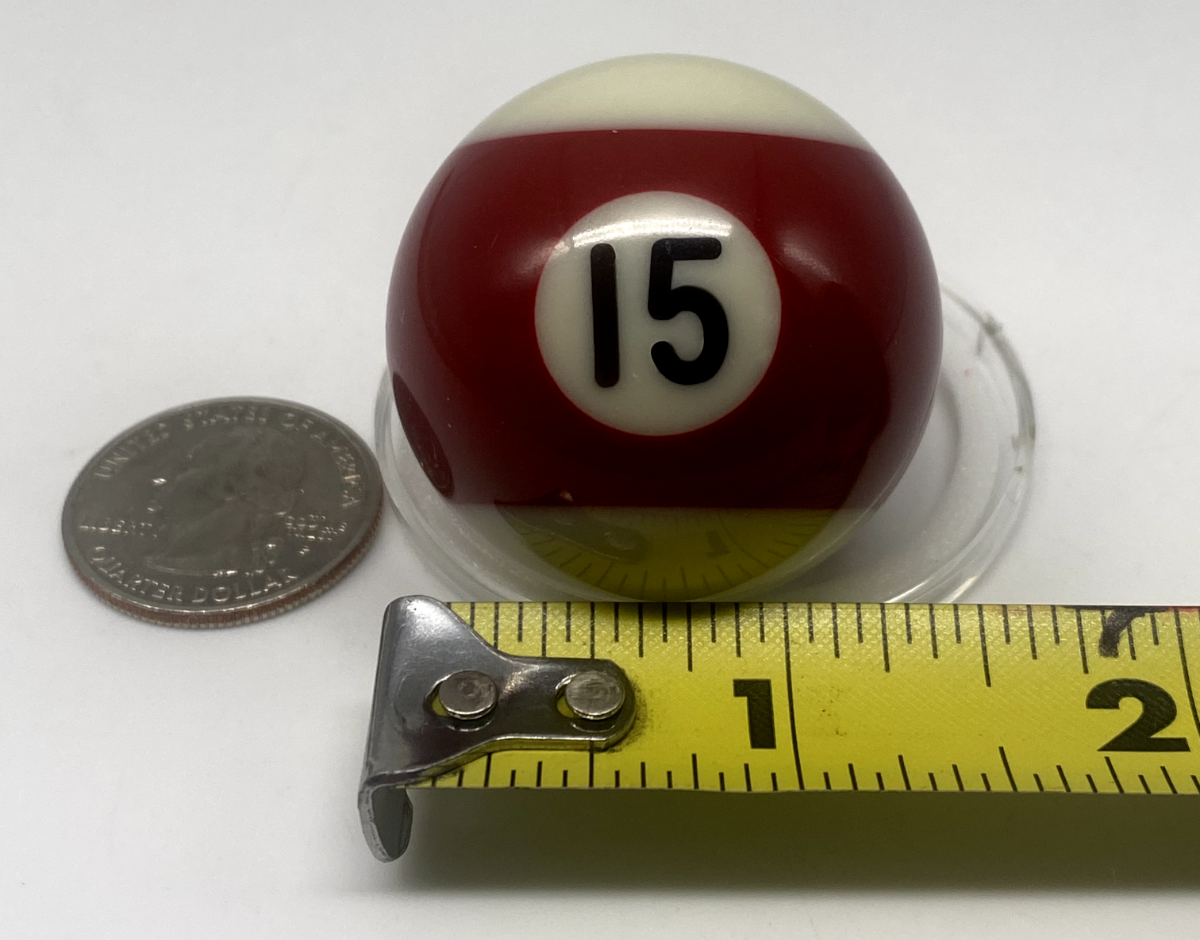 Miniature Pool Ball Small Billiards Pocket Size Single Replacement 15 ...