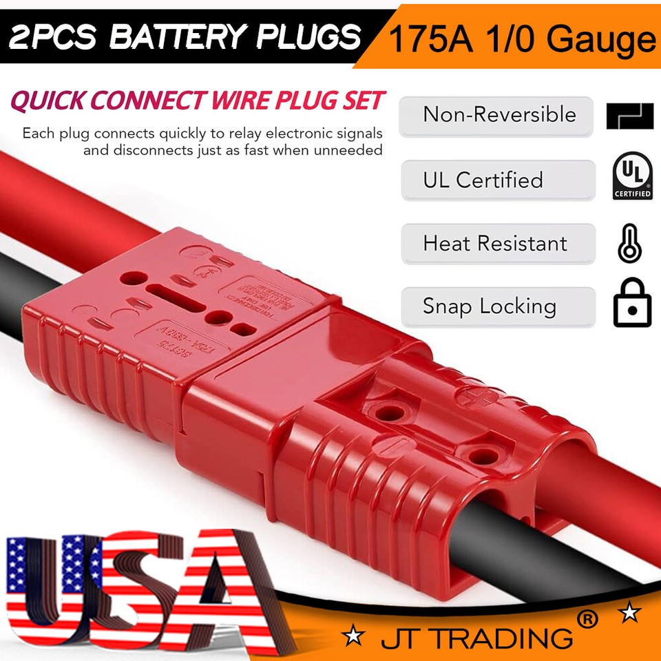 2-8x Battery Quick Connect 175A Wire Harness Plug Disconnect Winch ...