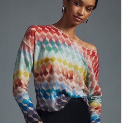 Pilcro Lani Cashmere Boatneck Sweater - Size Large | eBay