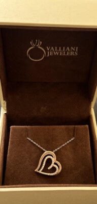 Valliani Jewelers : Diamond Heart Necklace | eBay