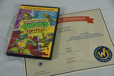 Rare Signed Larry Houston Teenage Mutant Ninja Turtles DVD- Cowabunga ...