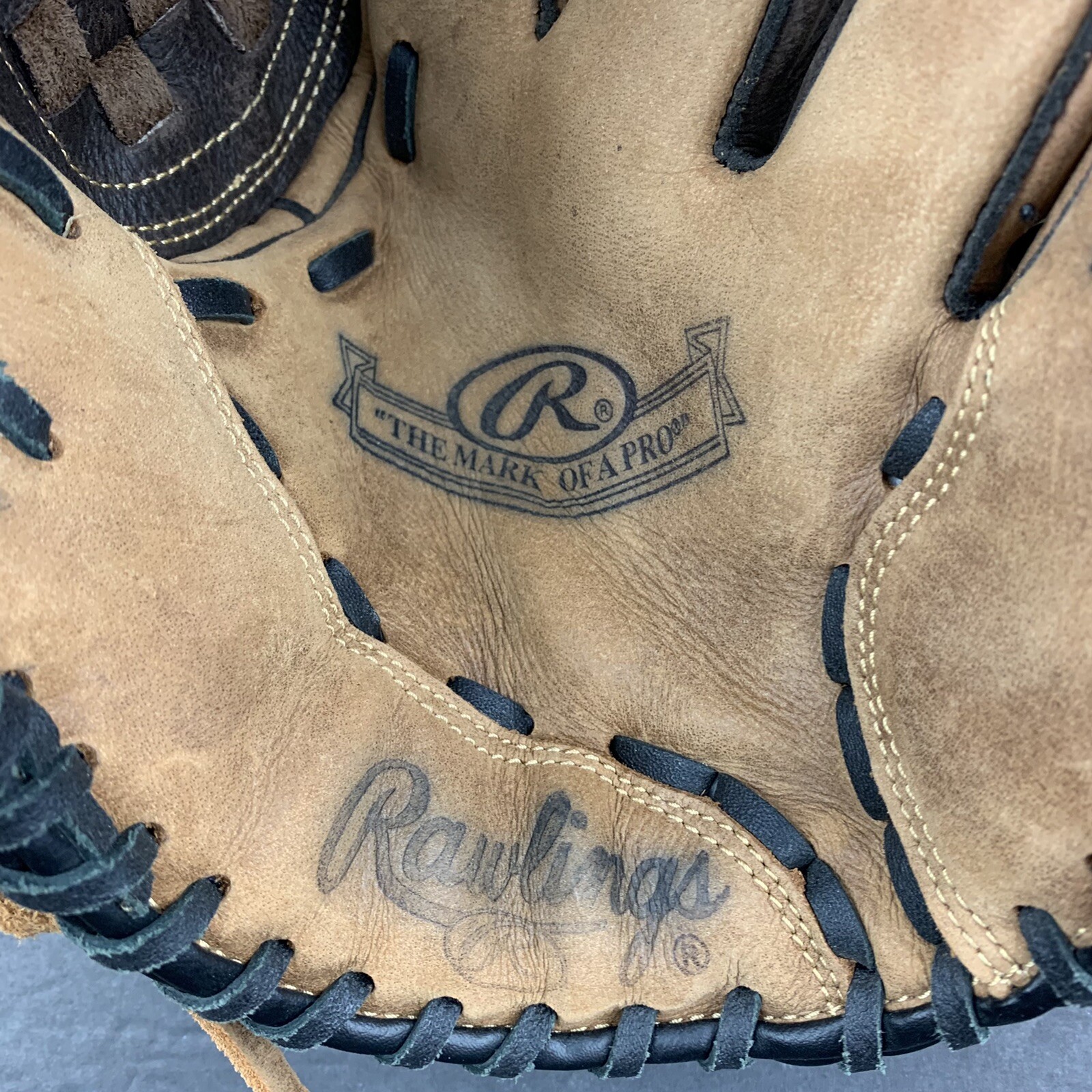 Rawlings RBG36TBR 12.5" Leather Baseball Softball Glove Right Handed ...
