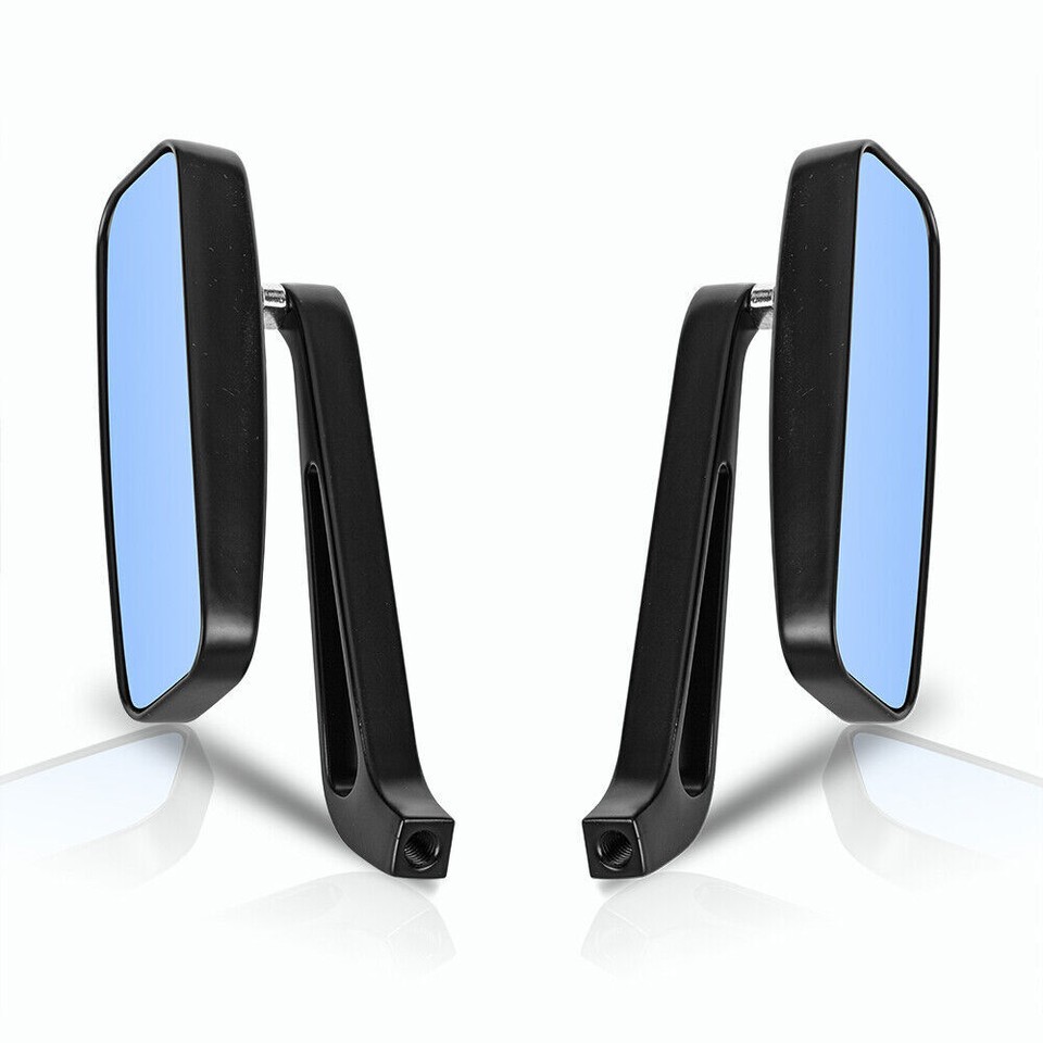 8mm 10mm Rectangle Motorcycle Rear View Mirrors Black For Honda Ruckus ...