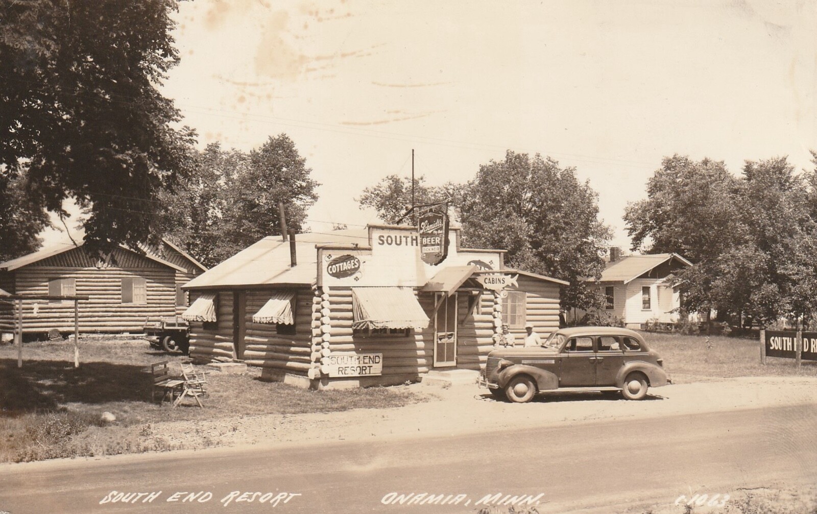 VINTAGE RPPC: SOUTH END RESORT, MILLE LAC LAKE, ONAMIA, MINN., VINTAGE ...