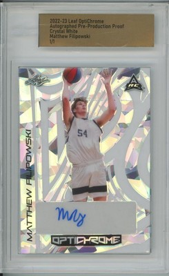 2022 Leaf OptiChrome Proof Crystal White Matthew Filipowski 1/1 Auto RC ...