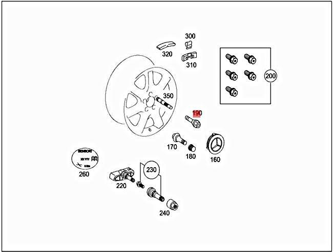 Genuine MERCEDES R171 SLK R171 Spherical collar bolt 0009904607 | eBay