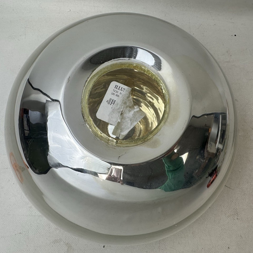Mercury Glass Serving Display Bowl Concave Convex Double Wall Dish Has ...