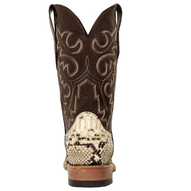 Cowtown Men's Square Toe Python Snakeskin Leather Cowboy Boots Q818 | eBay