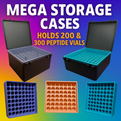 3ml Peptide Vial Storage Case – Holds 200–300 Vials | Freezer-Friendly ...