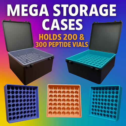 3ml Peptide Vial Storage Case – Holds 200–300 Vials | Freezer-Friendly ...