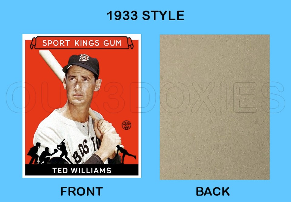 Ted Williams Custom Made Art Card Boston Red Sox 33-GSK-TW-1 | eBay