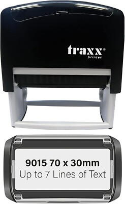 7 Line Personalised Logo Stamp 70 x 30mm, Legal Stamp, Very Large ...