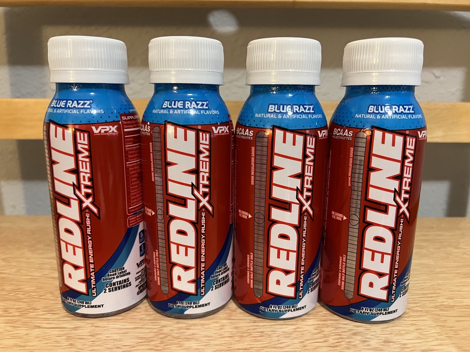 Redline Xtreme Blue Razz 8oz Energy Drinks (Pack of 4 8oz Singles) | eBay