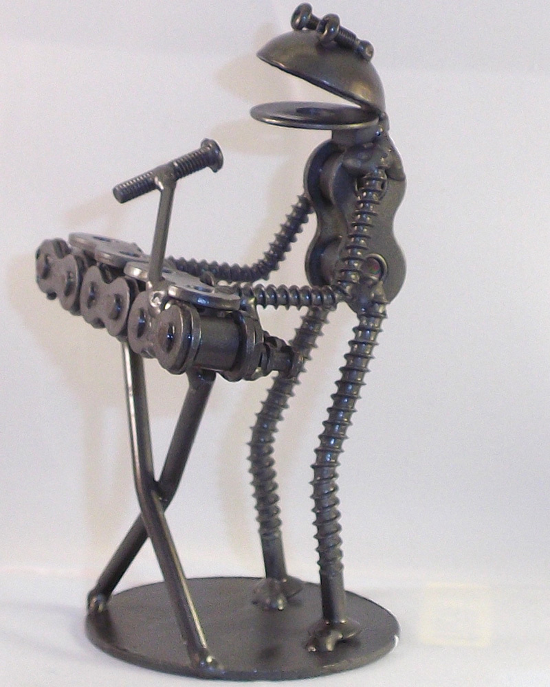 Frog Keyboard Player Hand Crafted Recycled Metal Rock Band Art ...
