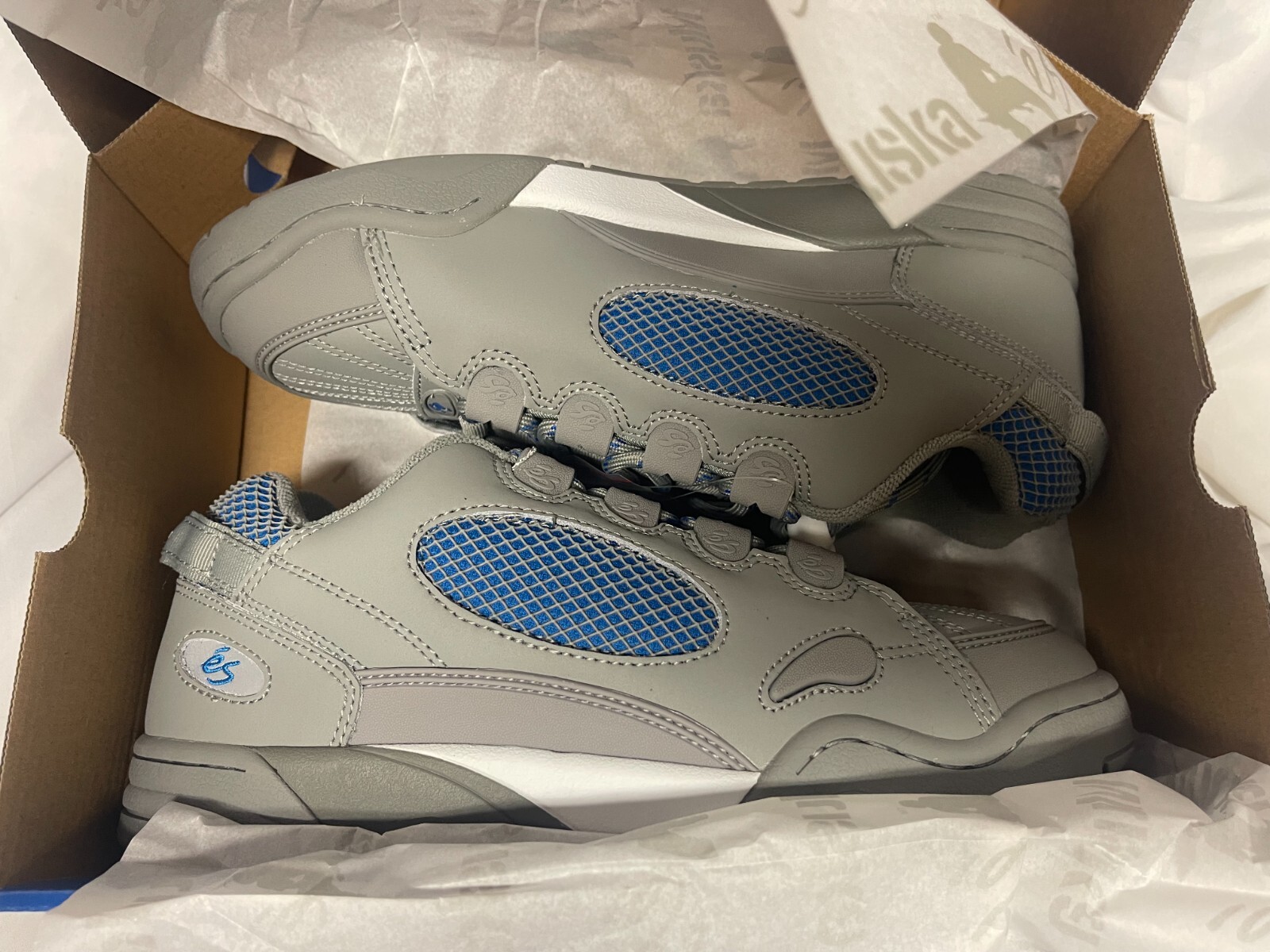 ES SKATEBOARDING CHAD MUSKA SHOES - Grey /Blue Sz 10 ! RARE limited ...