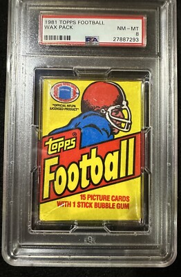 1981 TOPPS FOOTBALL SEALED WAX PACK PSA 8 NM-MT | eBay