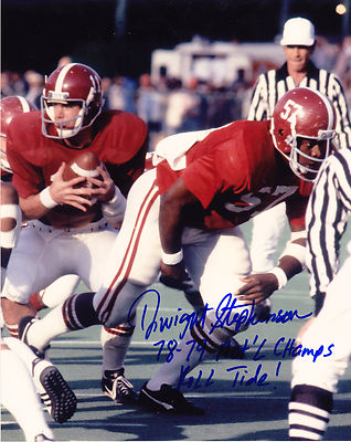DWIGHT STEPHENSON ALABAMA CRIMSON TIDE 78-79 NAT'L CHAMPS SIGNED 8x10 ...