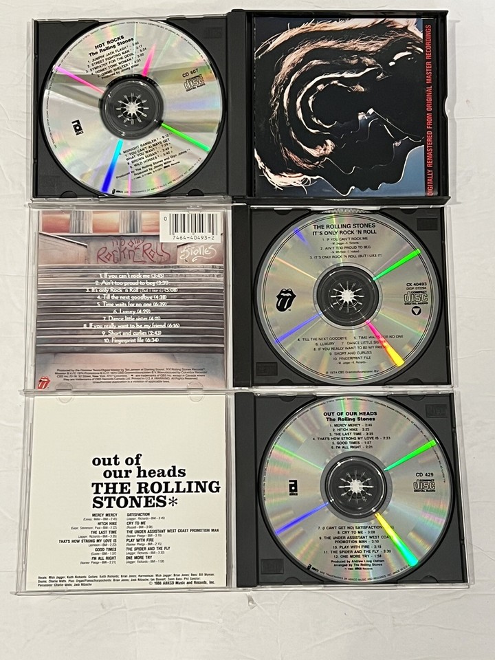 The Rolling Stones 4 CD Lot Hot Rocks (2) Out Of Our Heads It's Only ...