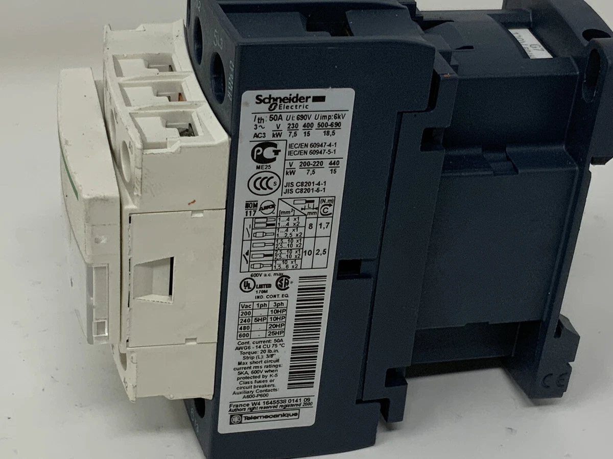 Schneider Electric 120V AC IEC Magnetic Contactor Pole, 58% OFF