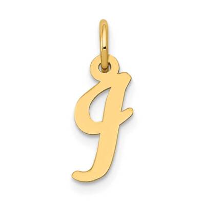 14K Gold Small Script Letter I Initial Charm | eBay