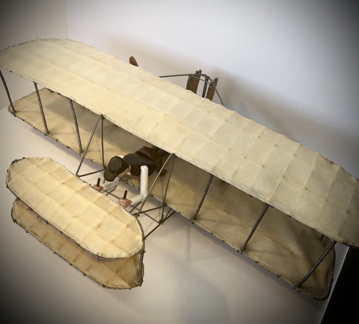 Decor Wright brothers model airplane made of wire | eBay