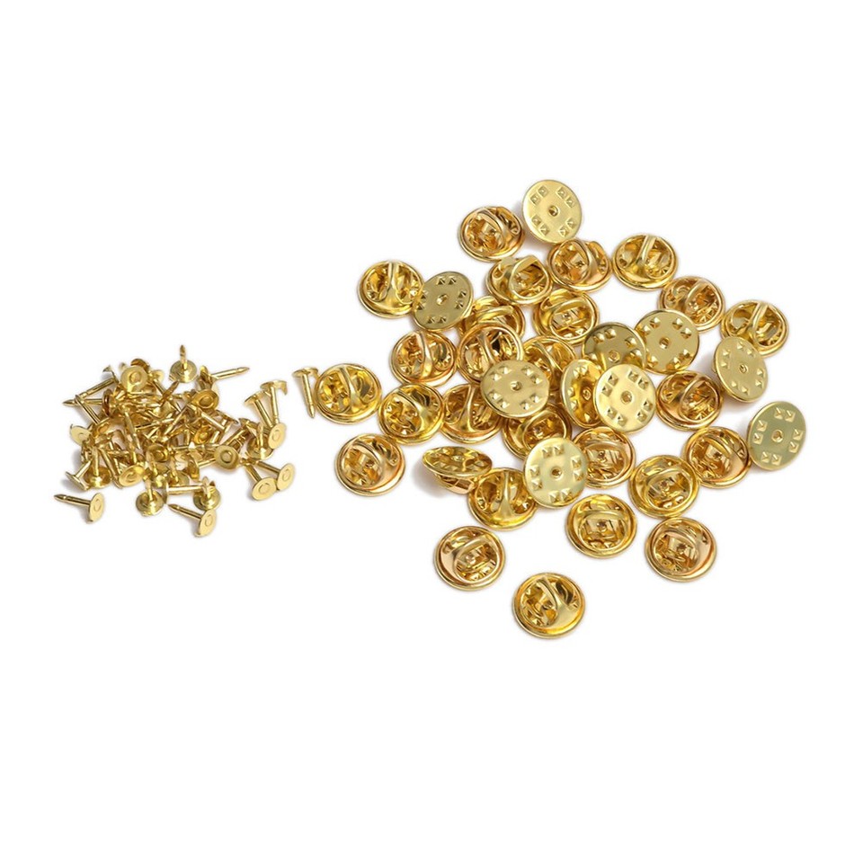 100 Sets Pin Making Kit Lapel Backing Blank Tie Backs Brooch Clasp | eBay