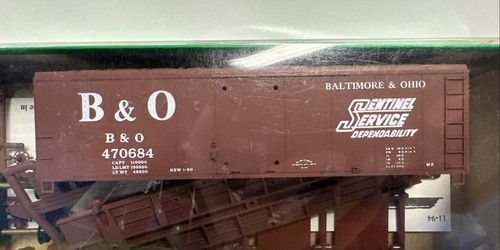 Bowser / English's Models HO Scale B&O Baltimore & Ohio 40' Box Car Kit ...