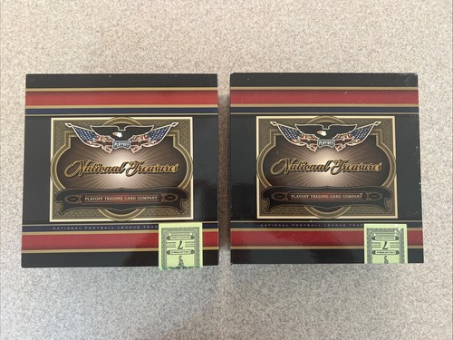 2006 PLAYOFF NATIONAL TREASURES NFL 2 EMPTY WOOD BOX ONLY WithOUTSIDE ...