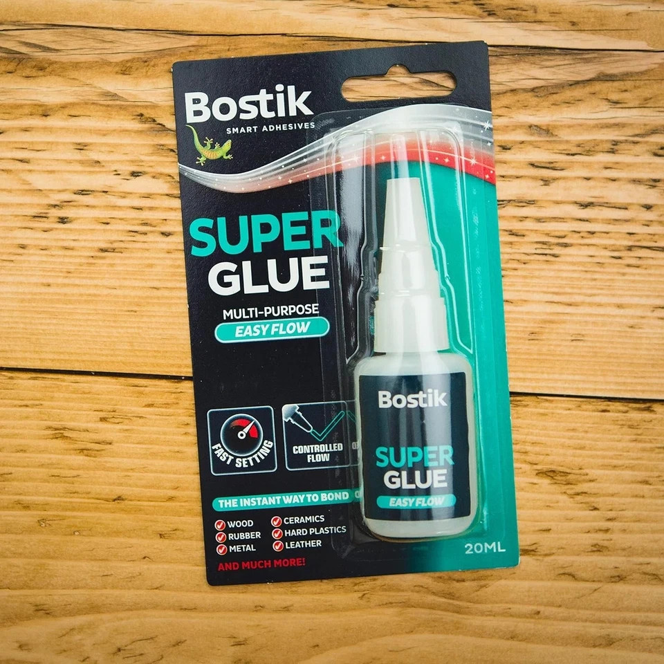 Bostik Super Glue Easy Flow Liquid 20ml – Ultra Strong, Fast-Setting ...