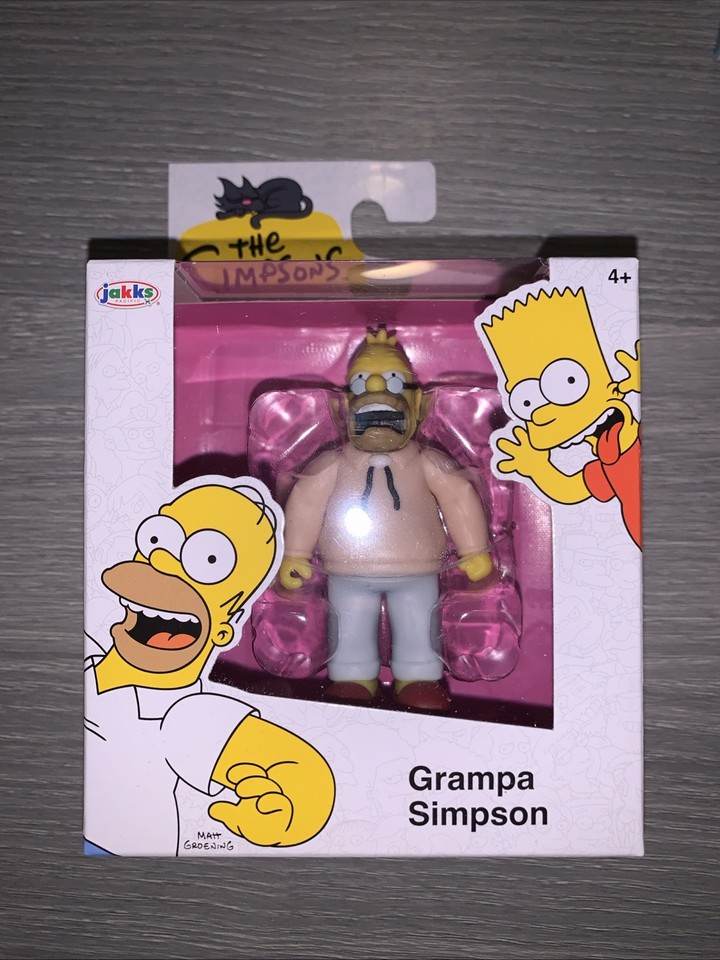 Lot Of 2 The Simpsons GRAMPA SIMPSON & RALPH figures Jakks Pacific 2.5 ...