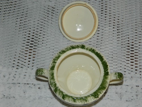 Vintage Blue Ridge Southern Pottery Green Briar Sugar Bowl with Lid | eBay