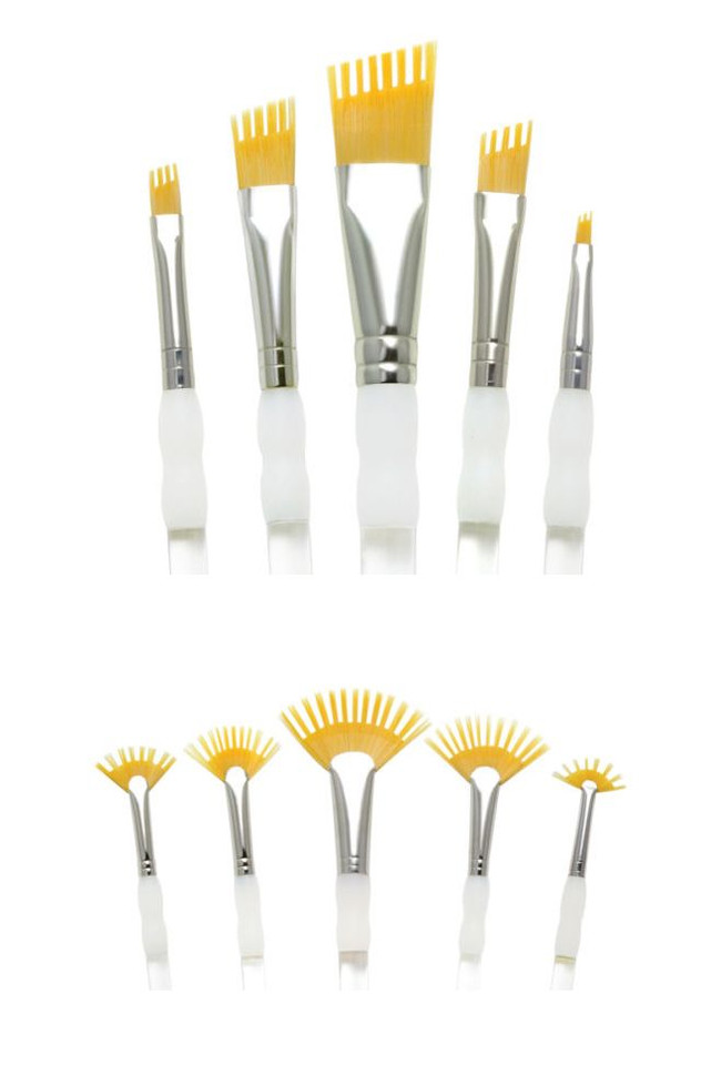 Royal Aqualon Wisp Comb Brushes Artists Watercolour Acrylic Paint Brush ...