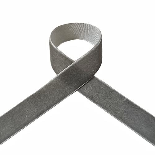 Vintage Silver Velvet Ribbon 1 Inch X 25Yd | eBay